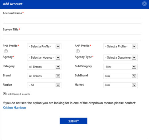 To add a new account: